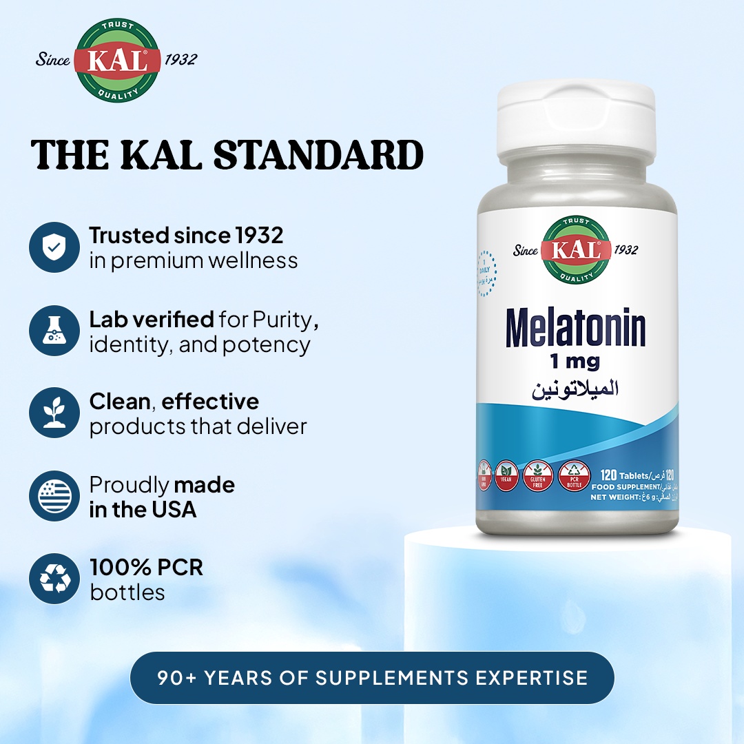KAL Melatonin 1 mg - 120 Tablets | Nahdi