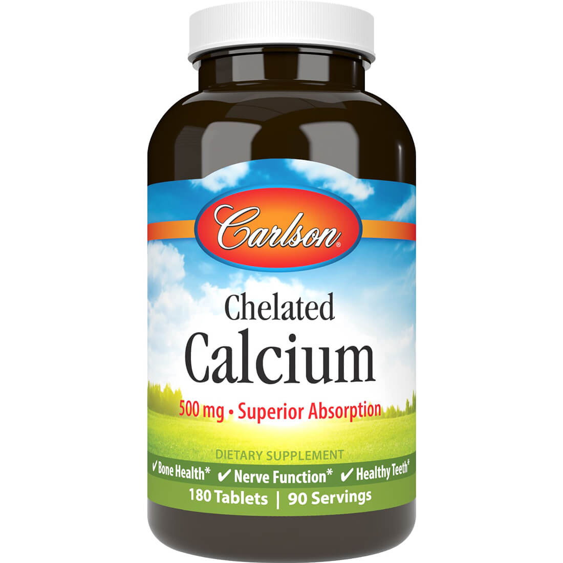 Carlson, Chelated Calcium, 250 Mg, 180 Tablets | Nahdi