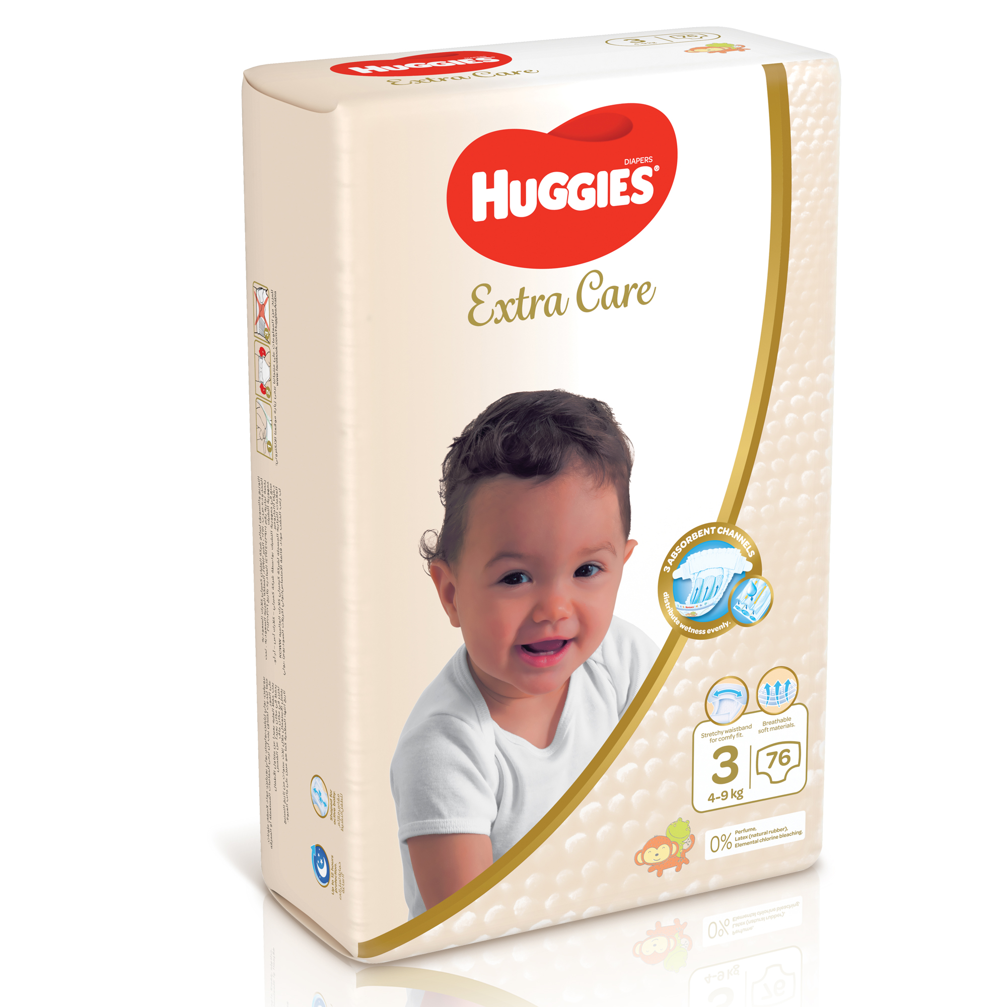 Huggies Size (3) Mega Pack 76 Diapers 4-9 Kg | Nahdi