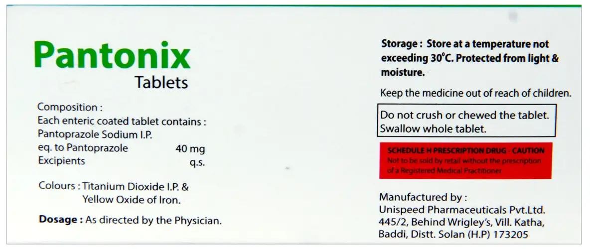 Pantonix 40 mg Tablets | Nahdi