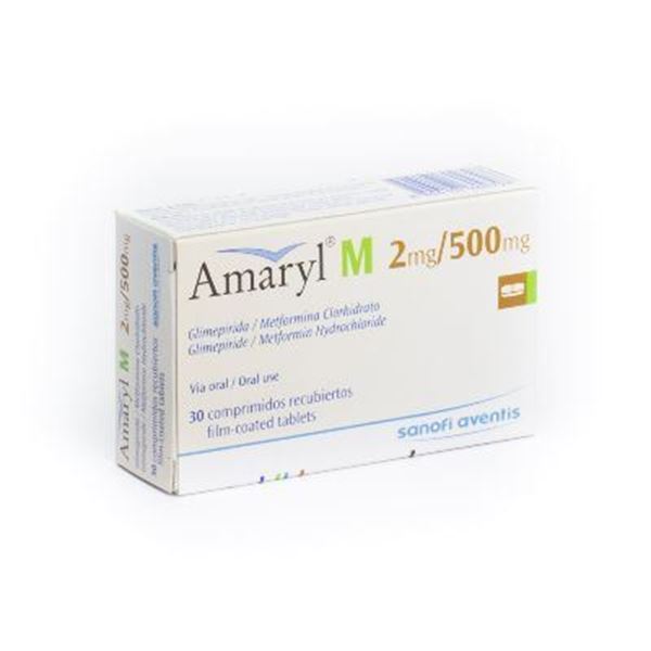 Amaryl M2 500Mg 30 Tablets | Nahdi
